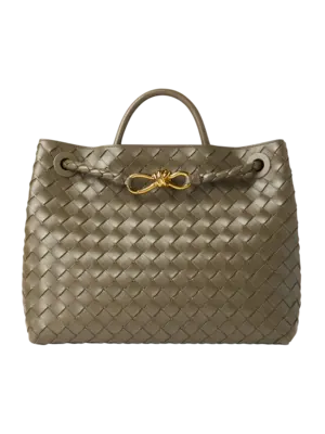 Bottega Veneta Andiamo Medium Intrecciato Leather Tote - Green