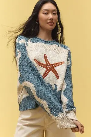 PILCRO Icon Crew-neck Pullover Sweater