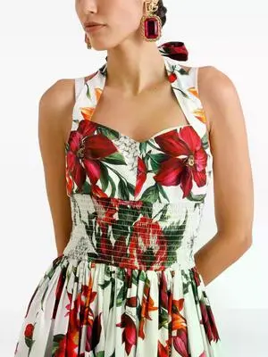 Dolce & Gabbana Floral-print Halterneck Dress
