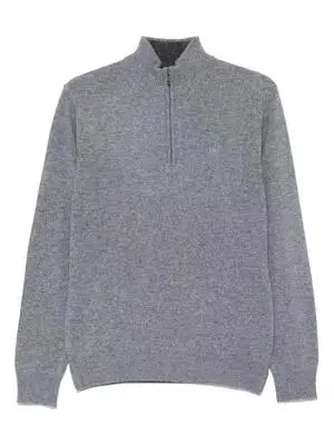 HACKETT Wool Quarter Zip Sweater