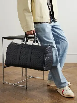 Bottega Veneta Intrecciato Leather Weekend Bag