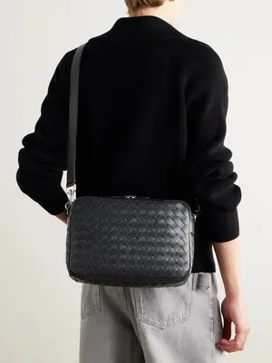 Bottega Veneta Intrecciato Leather Camera Bag