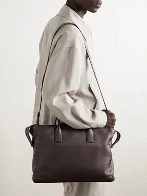 Bottega Veneta Medium Intrecciato Full-grain Leather Messenger Bag