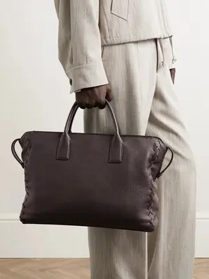 Bottega Veneta Medium Intrecciato Full-grain Leather Messenger Bag