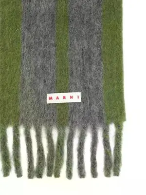 Marni Striped Fringed Scarf