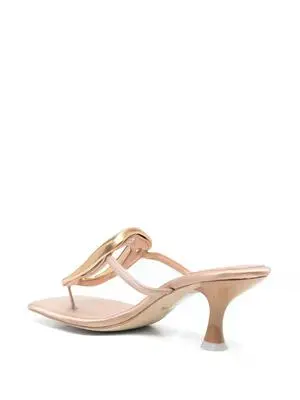 Jeffrey Campbell 60mm Leather Heeled Sandals - Neutrals