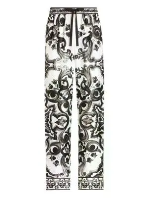 Dolce & Gabbana Printed Trousers - White
