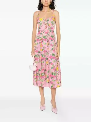 NISSA Floral-print Midi Dress