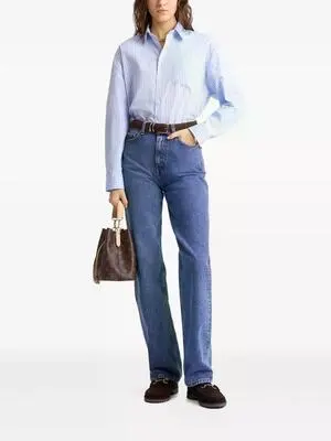 SPORTY & RICH Striped Button-down Shirt