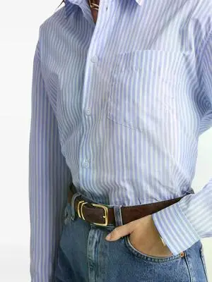 SPORTY & RICH Striped Button-down Shirt