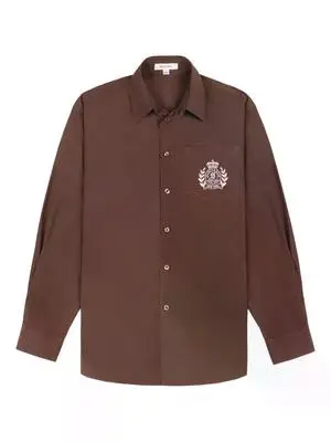 SPORTY & RICH H&w Crest Shirt - Brown