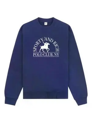 Sporty & Rich Cotton Sweatshirt - Blue