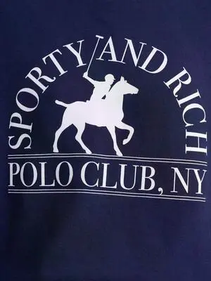 Sporty & Rich Cotton Sweatshirt - Blue