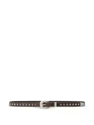 Ralph Lauren Studded Leather Belt - Brown