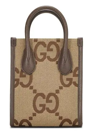 Gucci Jumbo Gg Canvas Tote - Brown