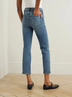 FRAME Le Sleek High-rise Straight-leg Jeans - Blue