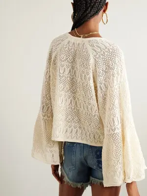 Zimmermann Coco Pointelle-knit Top