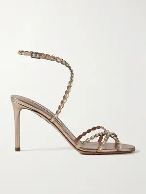 Aquazzura Gold Tone Sandals For Women