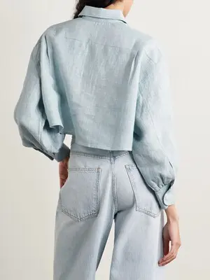 Suzie Kondi Cropped Linen Shirt
