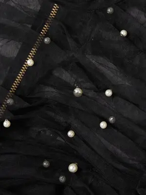 Aje Juniper Embellished Tulle Blouse