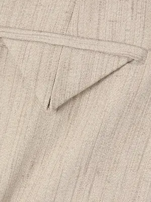 Bottega Veneta Pleated Canvas Tapered Trousers