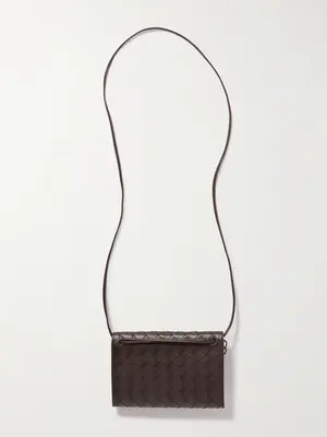 Bottega Veneta Intrecciato Leather Pouch - Brown