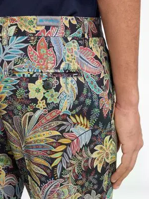 Etro Botanical-print Gabardine Trousers