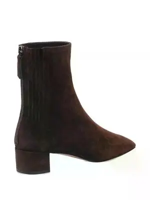 AQUAZZURA Saint Honoré Suede Ankle Boots - Brown