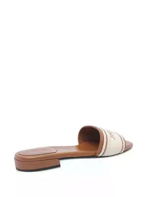 JIMMY CHOO Joa Flat Sandals - Neutrals