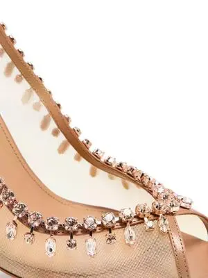 AQUAZZURA 105mm Open-toe Slingback Pumps - Neutrals