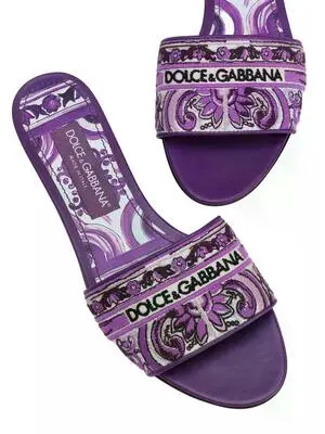 Dolce & Gabbana Majolica-pattern Slides
