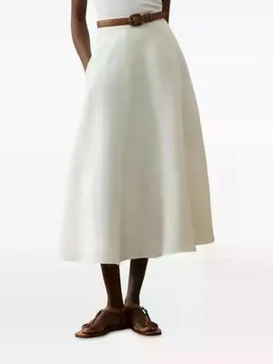 Ralph Lauren Erica Linen A-line Midi Skirt