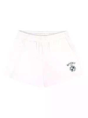 SPORTY & RICH Beverly Hills Crest Shorts - White