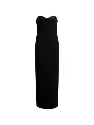 Khaite Strapless Midi Dress - Black