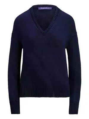 Ralph Lauren V-neck Knitted Sweater - Blue