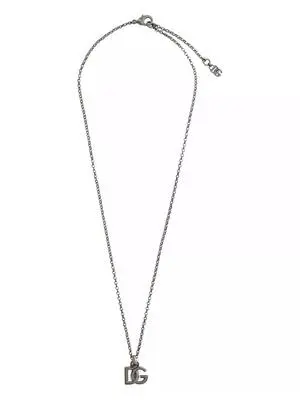 Dolce & Gabbana Logo-pendant Necklace - Silver