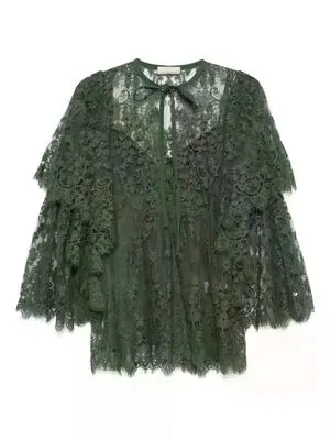 Elie Saab Round Neck Tops