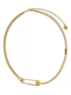 Versace Logo-engraved Necklace - Gold