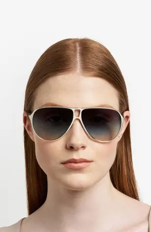 Isabel Marant 60mm Gradient Pilot Sunglasses - Palladium