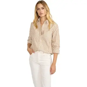 MAREA Favorite Shirt - Tan/white Awning Stripe