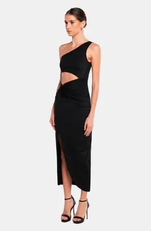 OW Isabella One-shoulder Cutout Midi Dress