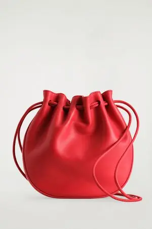 Cos Gathered Pouch Bag - Red