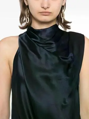 Michelle Mason Open-back Draped Top - Blue