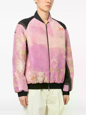 By Walid Floral-embroidered Bomber Jacket