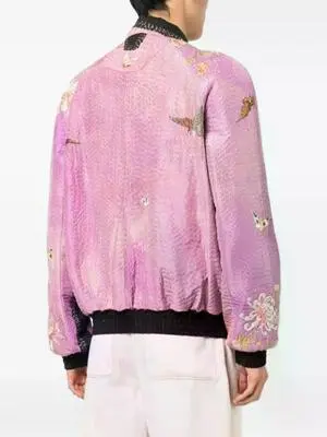 By Walid Floral-embroidered Bomber Jacket