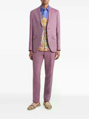 Etro Slub Linen Trousers