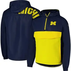COLOSSEUM Michigan Wolverines Reloaded Anorak Half-zip Jacket - Navy