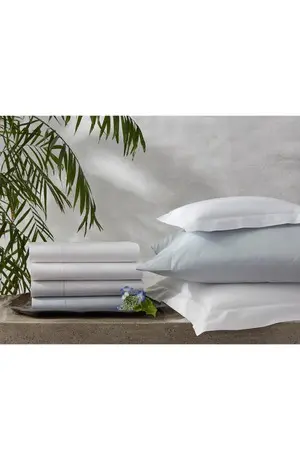 MATOUK Bergamo Hemstitch Cotton Percale Duvet Cover - Bone