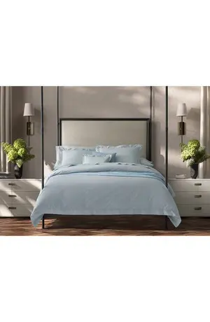 MATOUK Bergamo Hemstitch Cotton Percale Duvet Cover - Bone