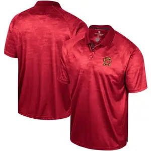 COLOSSEUM Maryland Terrapins Honeycomb Raglan Polo - Red